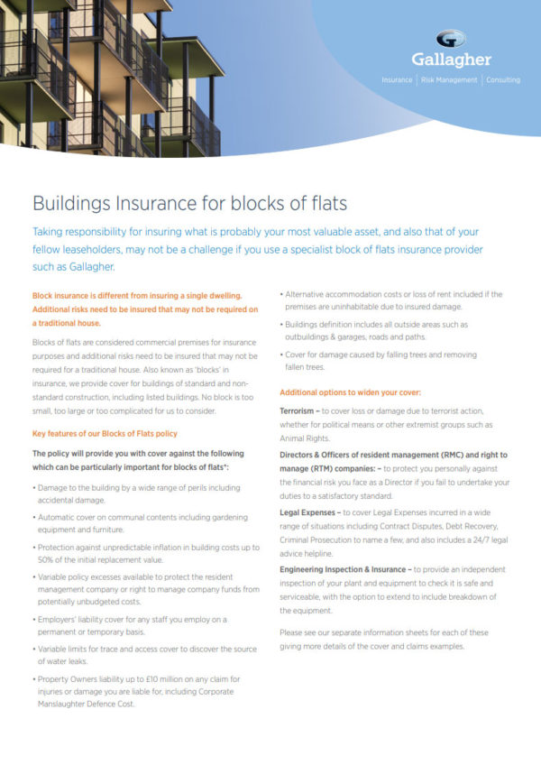 Buildings Insurance for blocks of flats - Deacon